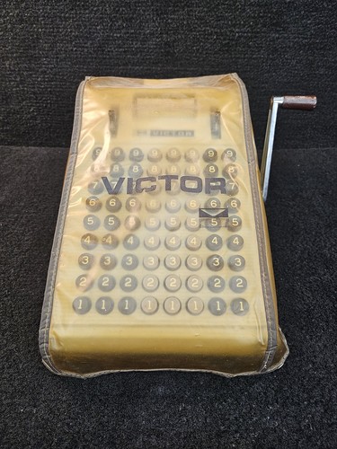 Rare Vintage VICTOR 72 Key Adding Machine w/Victor Dust Cover | eBay
