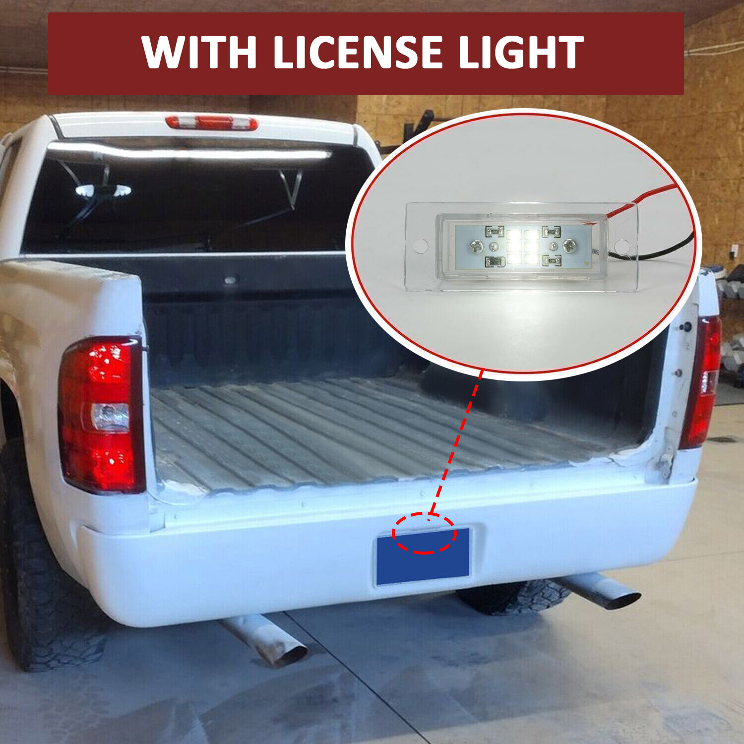 Rear Bumper Roll Pan w/LED License Lamp For Chevy Silverado 1500 07-13 ...