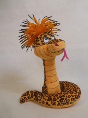 Toys R Us Zibbies plush spotted Snake 2011 w soft springy rubber ...