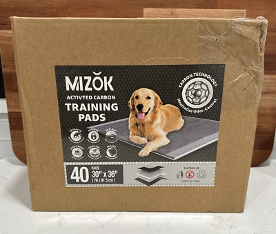 Mizok Charcoal Pet Training Pee Pads Super Absorbent for Dogs, 40ct ...