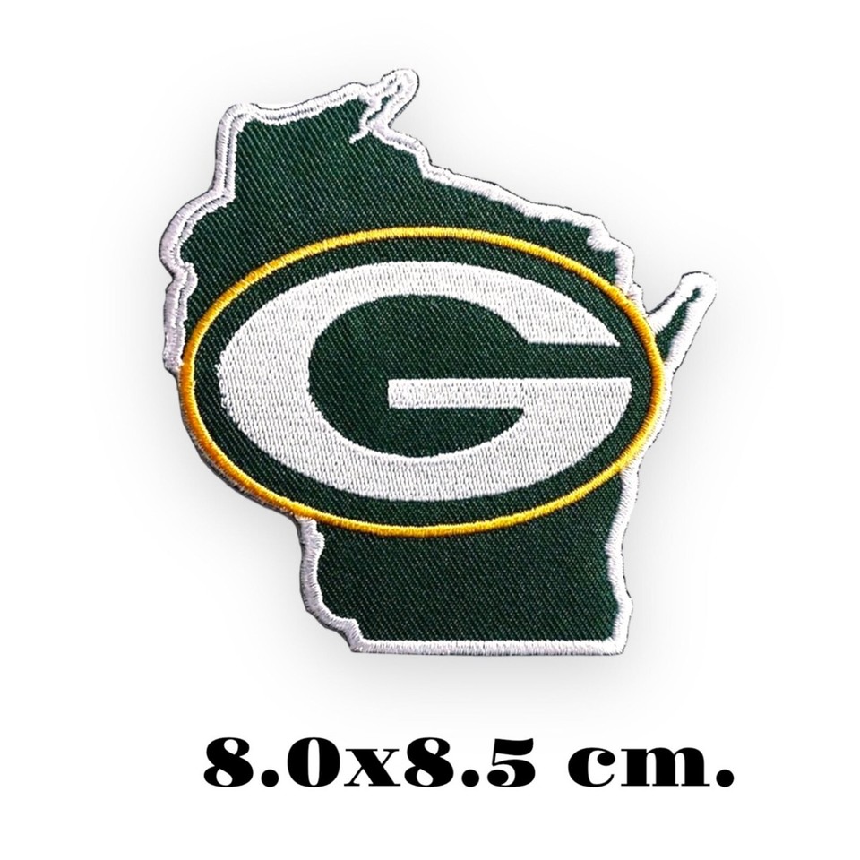 2PCS Green Bay Packers Map 3.12"x3.37" Embroidered Iron On Patch | eBay