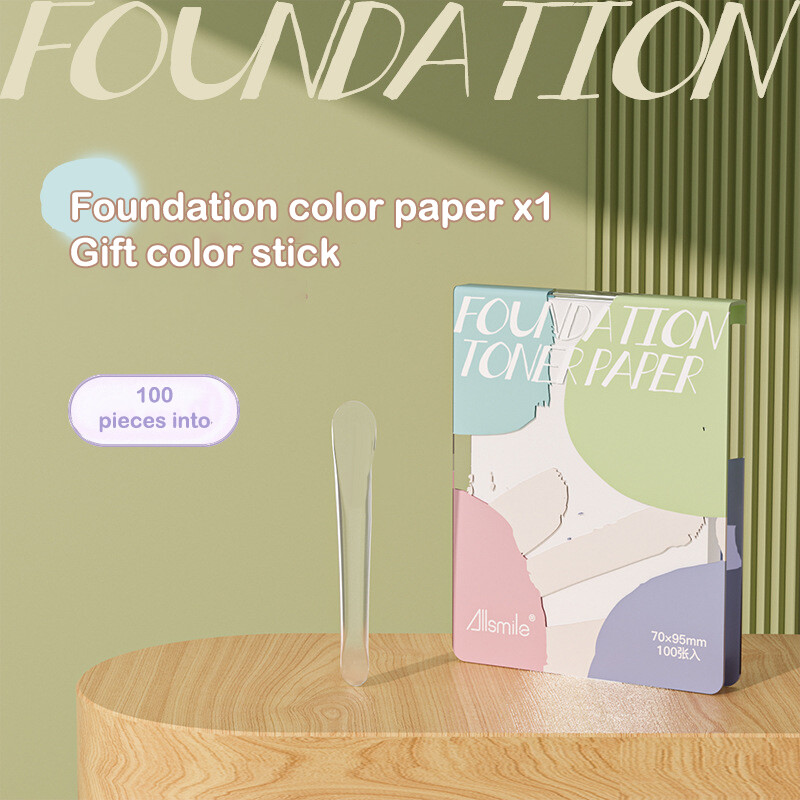 100 Sheet Tearable Liquid Foundation Palette Paper Disposable Color ...
