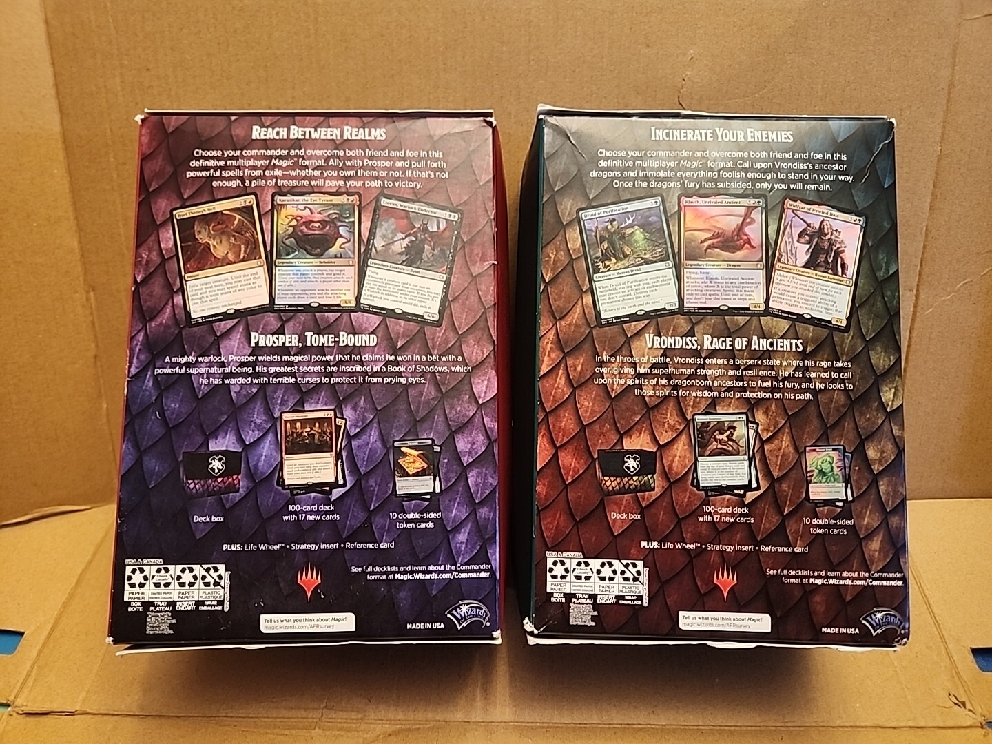 MTG DnD Commander Decks 2 pack Planar Portal An Draconic Rage Precons ...