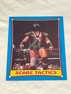 1987 Topps WWF #64 Scare Tactics Demolition Ax Auto Autograph wrestling ...