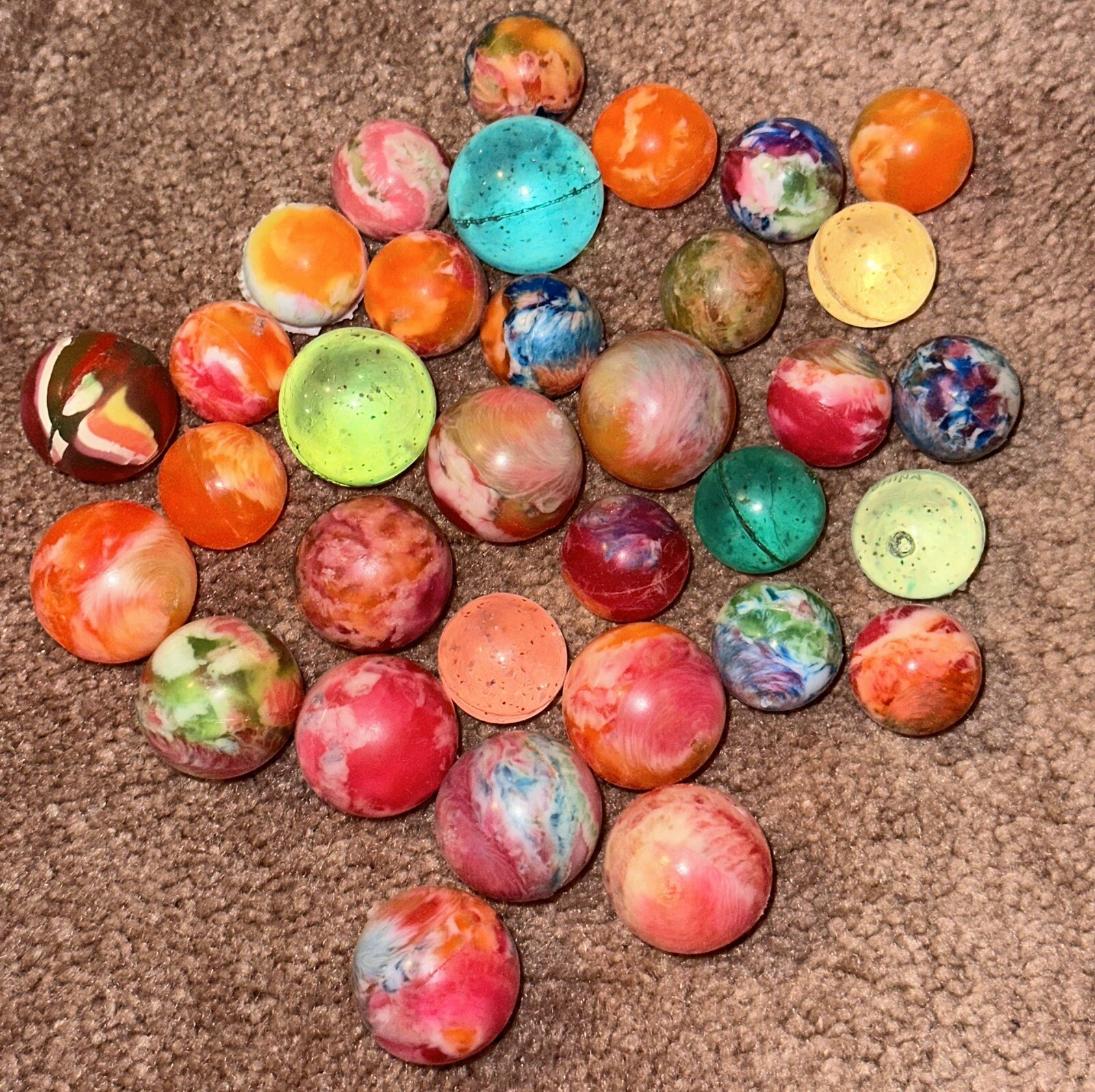 VINTAGE BOUNCY BALLS MIXED LOT OF 33 COLORFUL ASSORTMENT | eBay