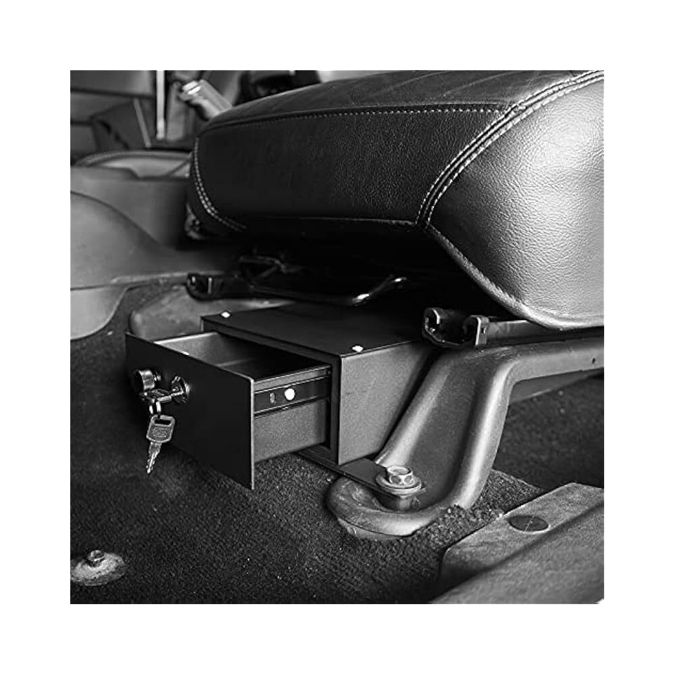Vehicle Under Seat Lock Box, Secure Storage for Valuables, Easy Install ...