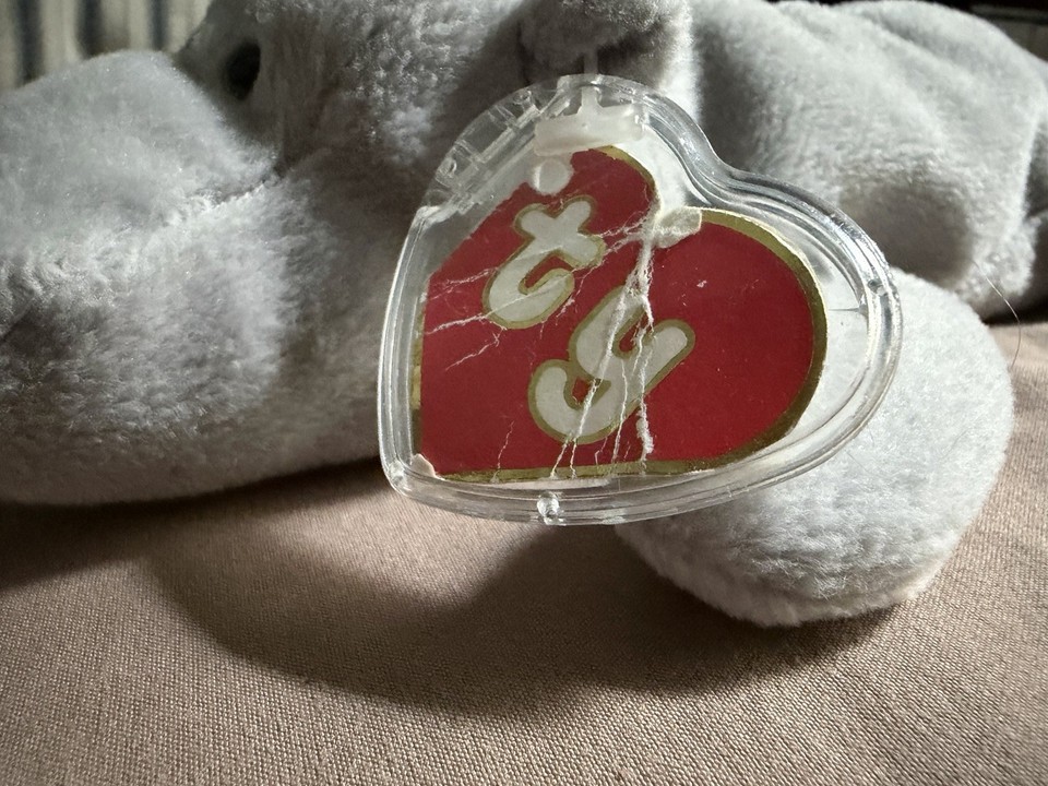Ty Beanie Baby 2nd Gen 1st Gen Happy Grey | eBay