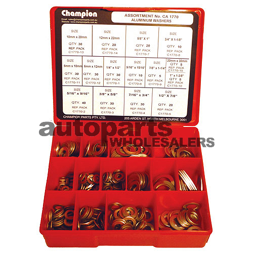 CHAMPION ALUMINIUM WASHERS ASSORTMENT KIT (315 Pieces) | eBay
