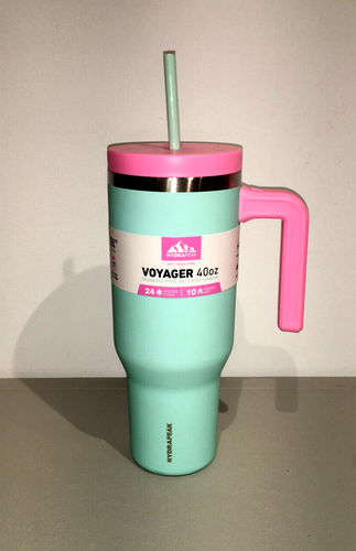 HYDROPEAK "VOYAGER" PINK/BLUE PASTEL COLORED TUMBLER SOFT TOUCH STEEL ...