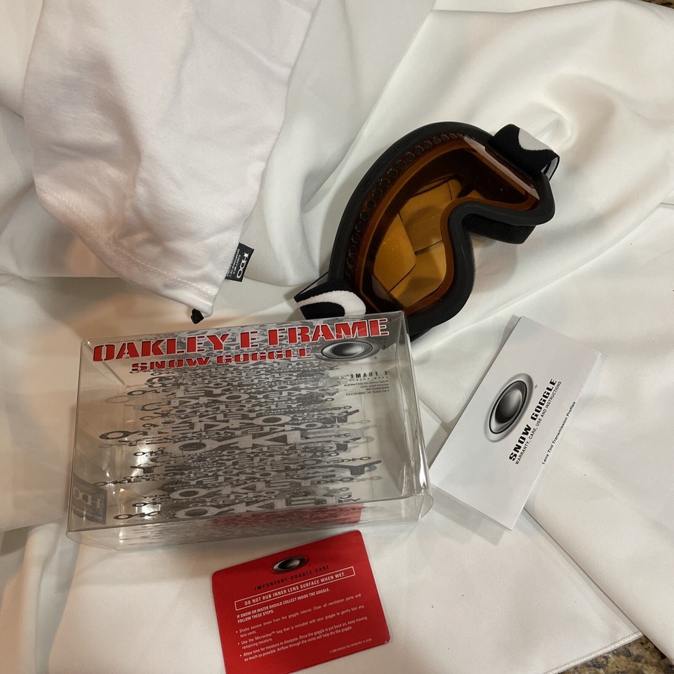 Oakley E-Frame Snow Goggles Orange Lenses Ski Snowboarding Persimmon ...