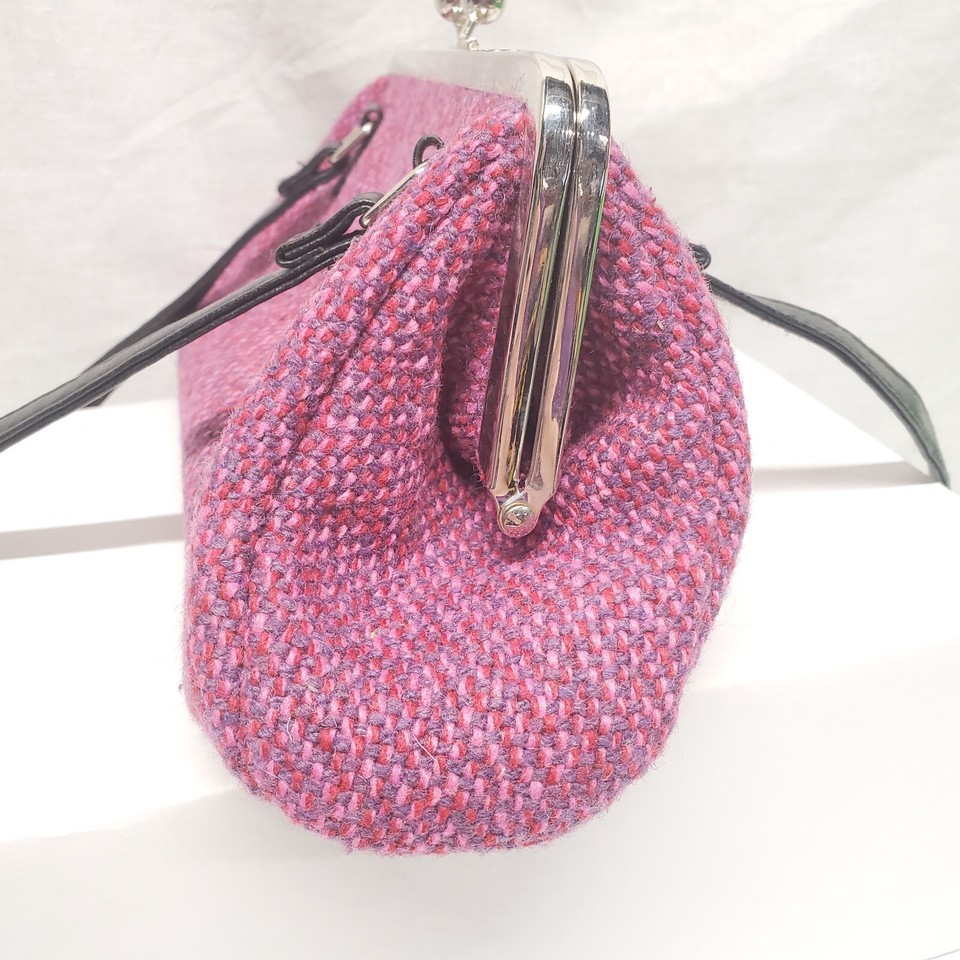 Purple Floral Small Hand/Shoulder Bag Kiss Lock | eBay