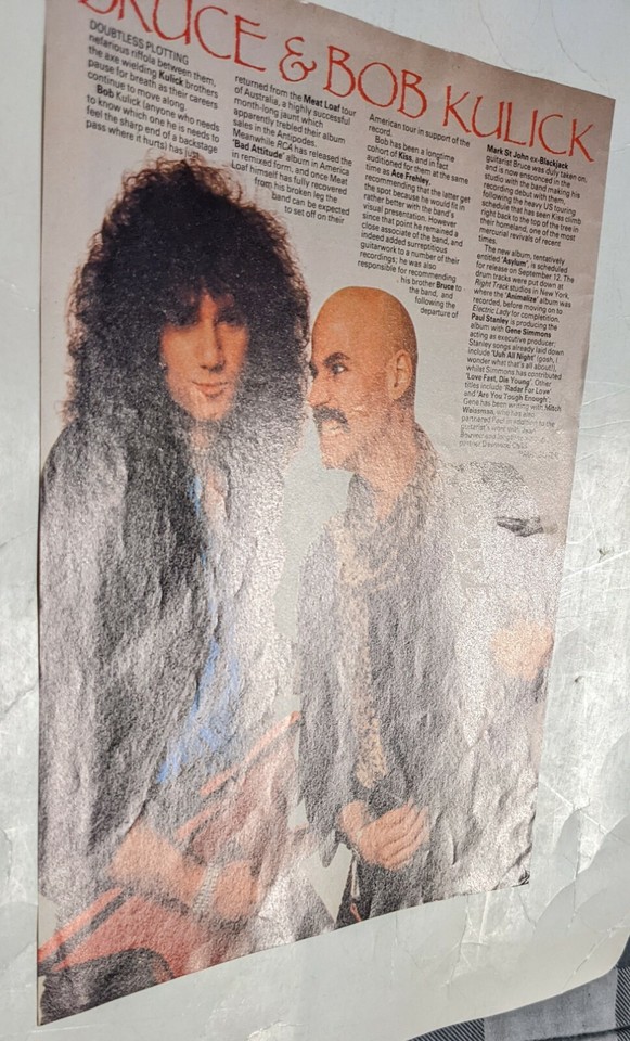 KISS / BRUCE KULICK & BOB KULICK / 1980'S MAGAZINE FULL PAGE PINUP ...
