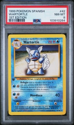 1999 POKEMON BASE SET SPANISH 1ST EDITION WARTORTLE #42 PSA 8 | eBay