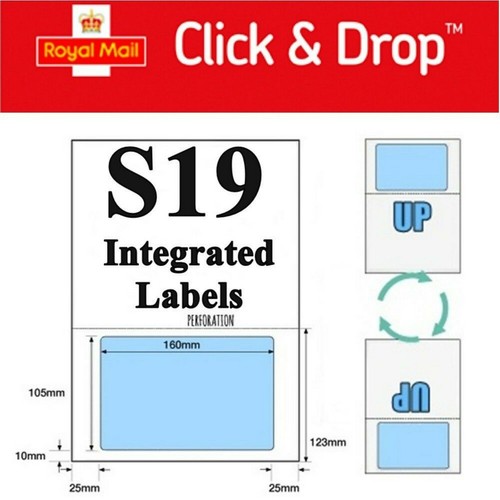 Royal Mail Click and Drop Linnworks Integrated Labels Invoice A4 Sheet ...