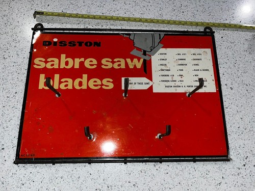 DISSTON Hardware Tool Store Shop Sabre Saw Blade Display Sign VINTAGE ...