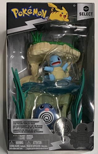 Pokemon Select Shoreside Lake Environment Pack Squirtle Poliwag Figure ...