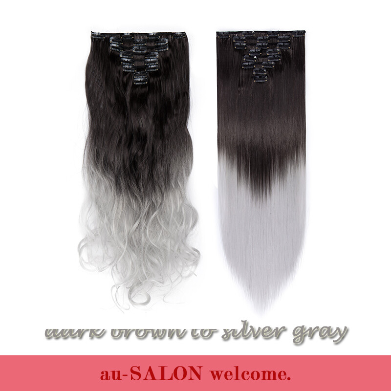 CLEARANCE 8PIECES Clip In 100% Real Hair Extensions Full Head as Human ...