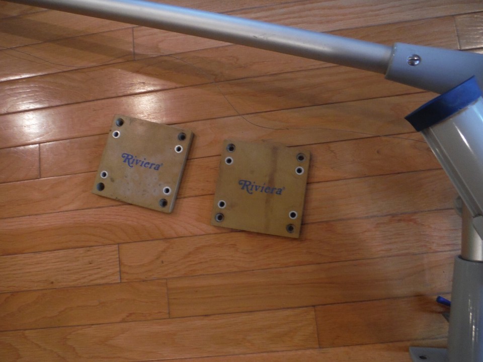 2 RIVIERA MANUAL CRANK TROLLING DOWNRIGGER W/LINE Fishing Out Rigger 48 ...