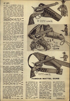1959 PAPER AD COLOR Crossdraw Holster Frontier Double Swivelshot Cowboy ...