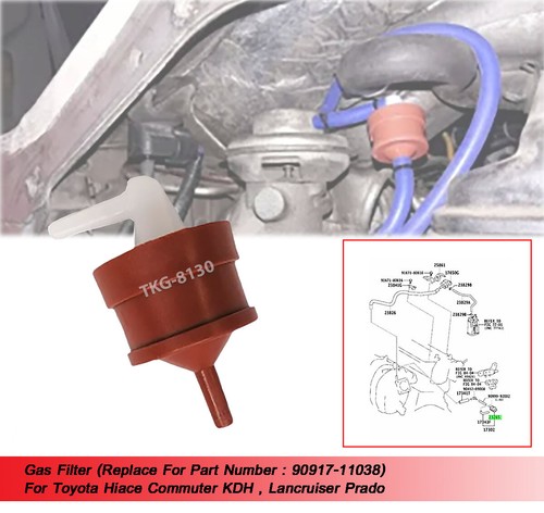 Gas Filter 90917-11038 Fits Toyota Hiace Commuter KDH Lancruiser Prado ...