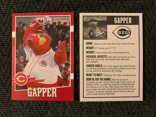 2021 Baseball Trading Card Cincinnati Reds Issued Gapper Mascot Rare | eBay