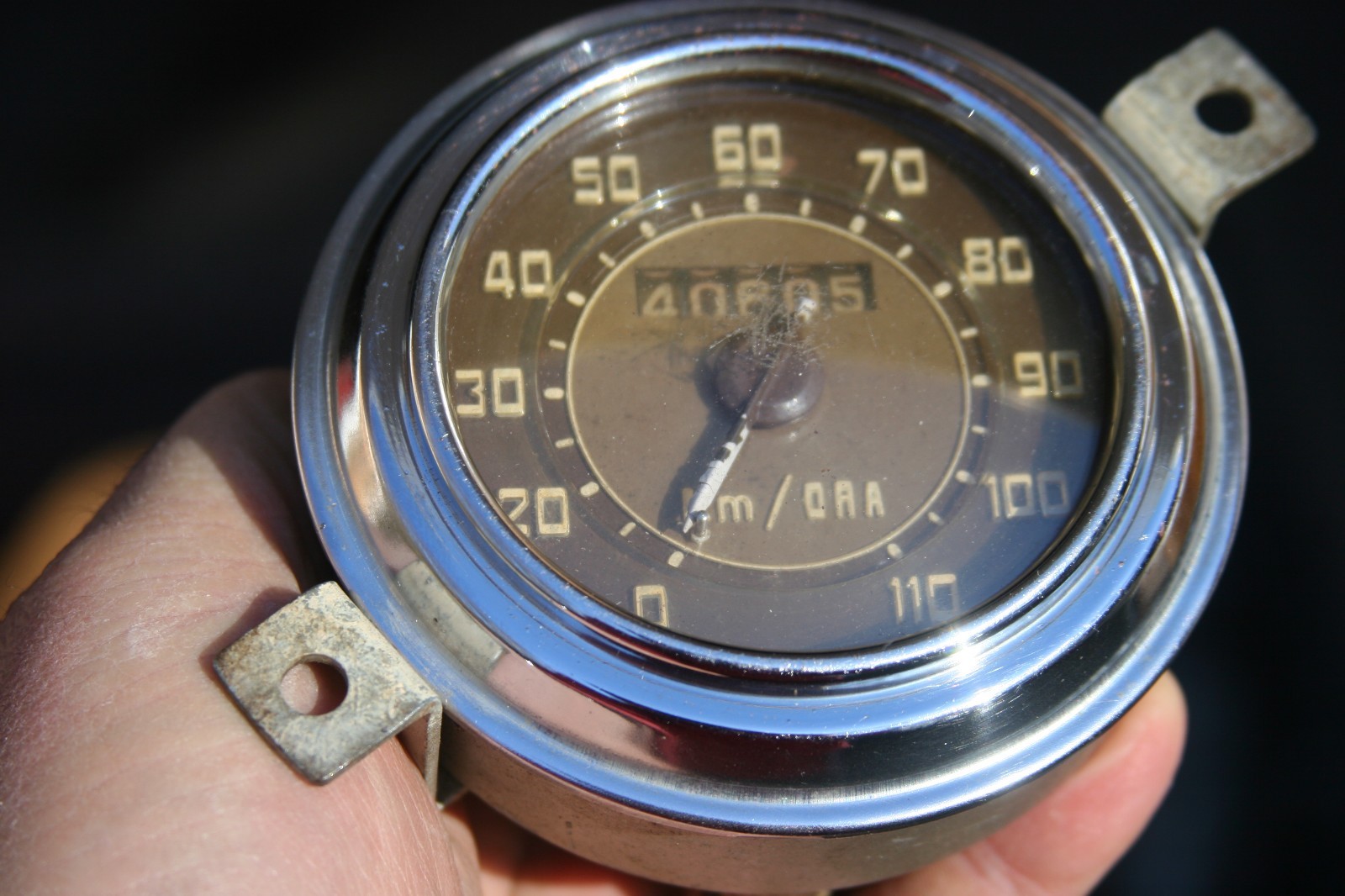 50s Vintage Veglia Speedometer Gauge - 110 KM / ORA - Fiat Alfa Romeo ...