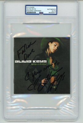 Alicia Keys ~ Signed Autographed "Songs in A Minor" Debut CD ~ PSA DNA ...