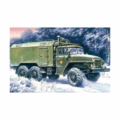 ICM 72712 URAL-375A Soviet Vehicle Command, 1/72 scale plastic model ...