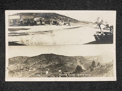 Ruth Nevada NV RPPC Mining Camp Mine Town White Pine Co. Antique Photo ...