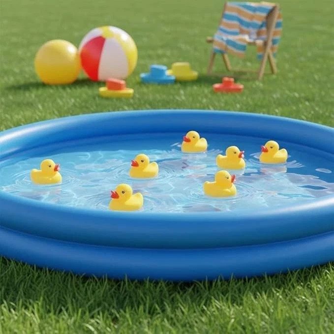 Mini Rubber Ducks 9 Pack Squeaky Yellow Duck Bath Toys for Kids & Pool ...