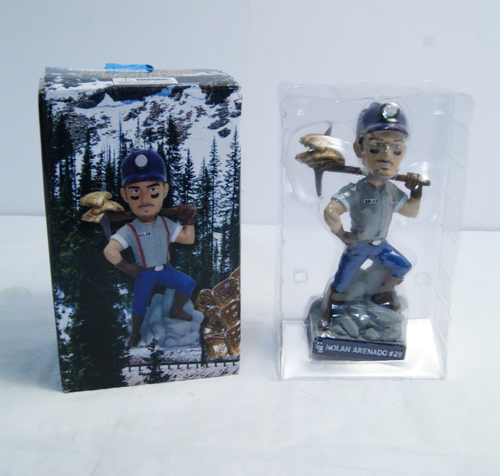 Nolan Arenado #28 Gold Glove Miner Bobblehead Colorado Rockies Limited ...