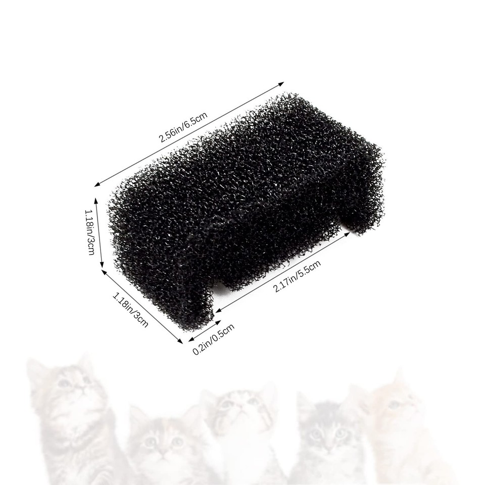 10 Pcs Sponge Filter for 67oz/2L Pet Fountain 81oz/2.4L Stainless Steel ...