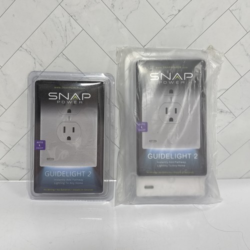 Snap Power Guidelight 2 Outlet LED Illuminated Cover Plate - Open Box ...