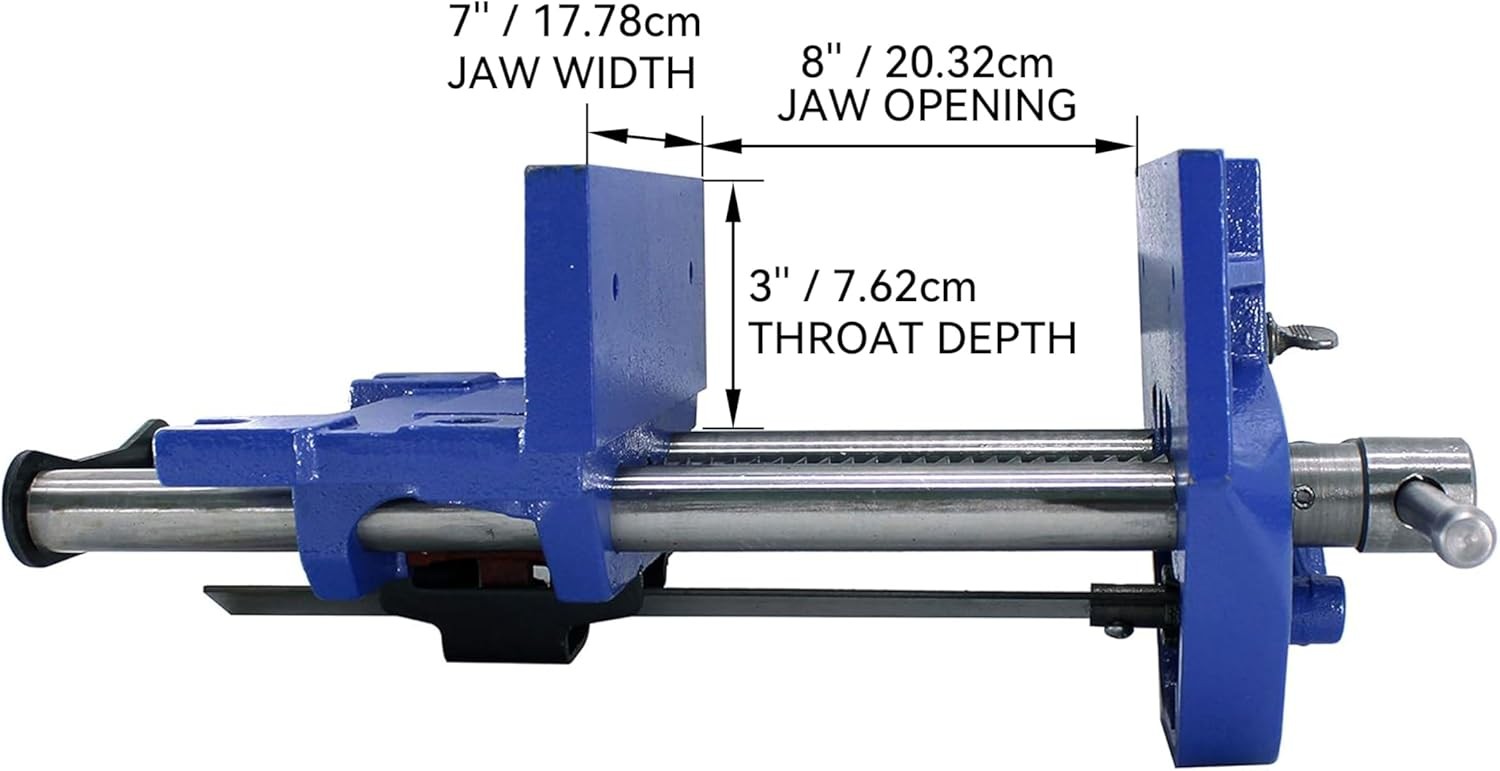HFS(R) 7" Quick Release Woodworking Vice Heavy Duty Cast Iron ...