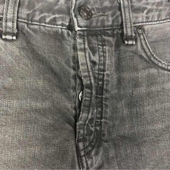 Free People Uptown Black Denim Button Fly Cut Off Jean Shorts 29 | eBay