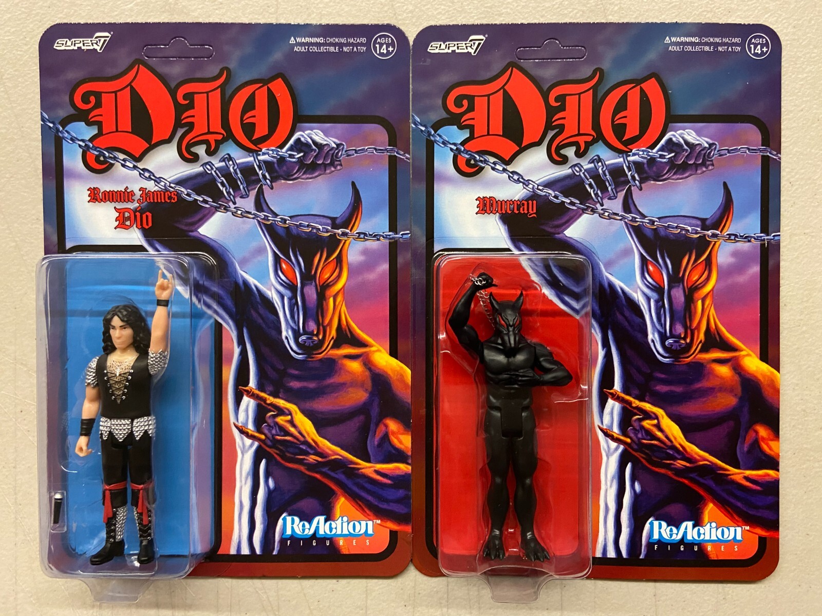 Super 7 Ronnie James Dio & Murray Mascot Reaction Figure Set Rock ...