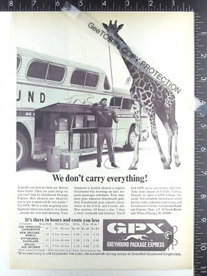 1968 ADVERTISING for Greyhound GPX Package Express van lines bus driver ...