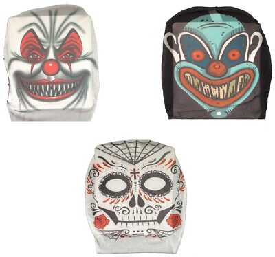Creepy Hooded SHEER STRETCH ZOMBIE MASK Morph Costume-CLOWN-Sugar Skull ...