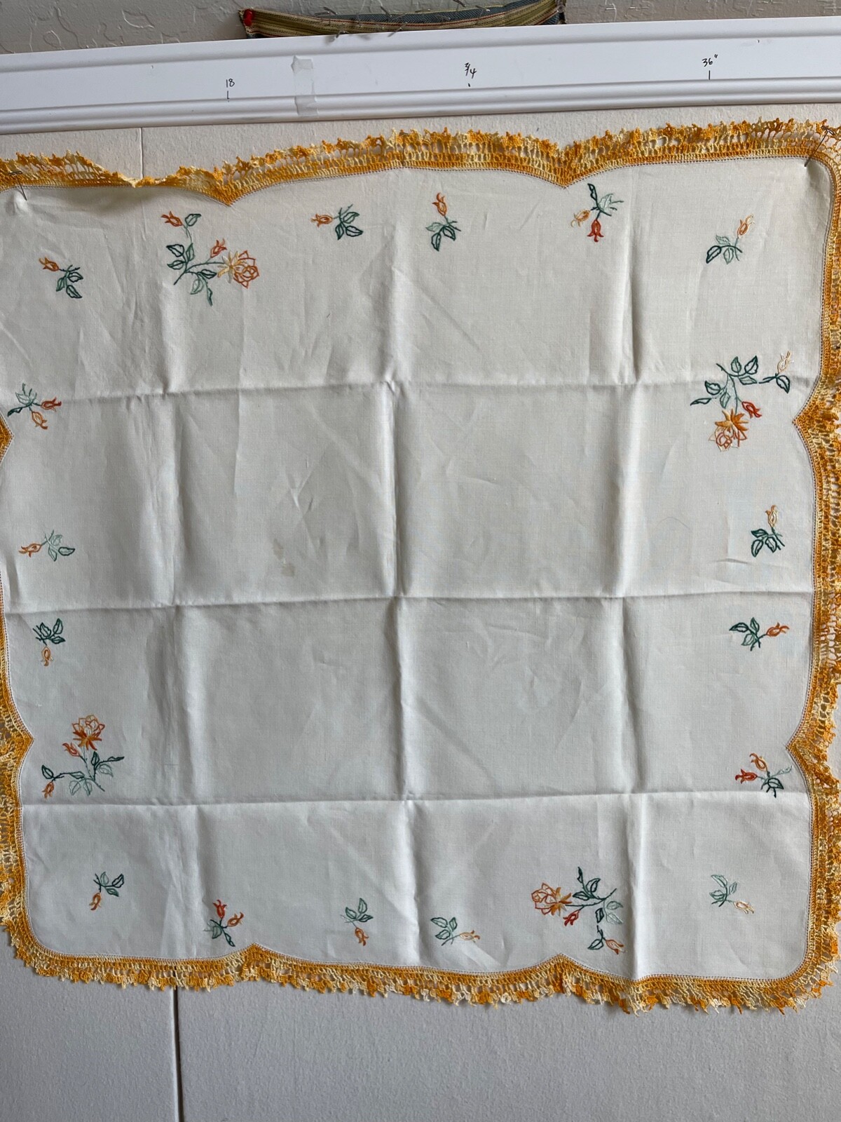 Vintage tea cloth or card table cloth (bm) | eBay