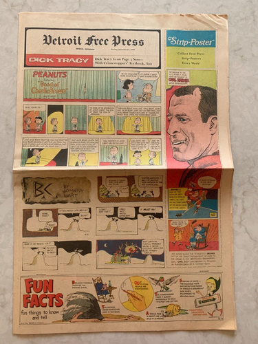 Detroit Free Press Sunday Comic Section, December 21, 1969 | eBay