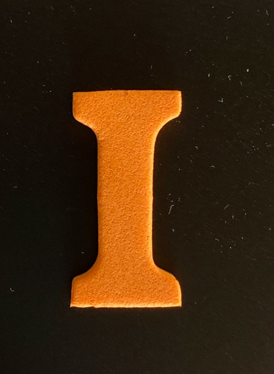Orange Letter I Varsity Pro Large Neon Orange Letter I – ID4Gear