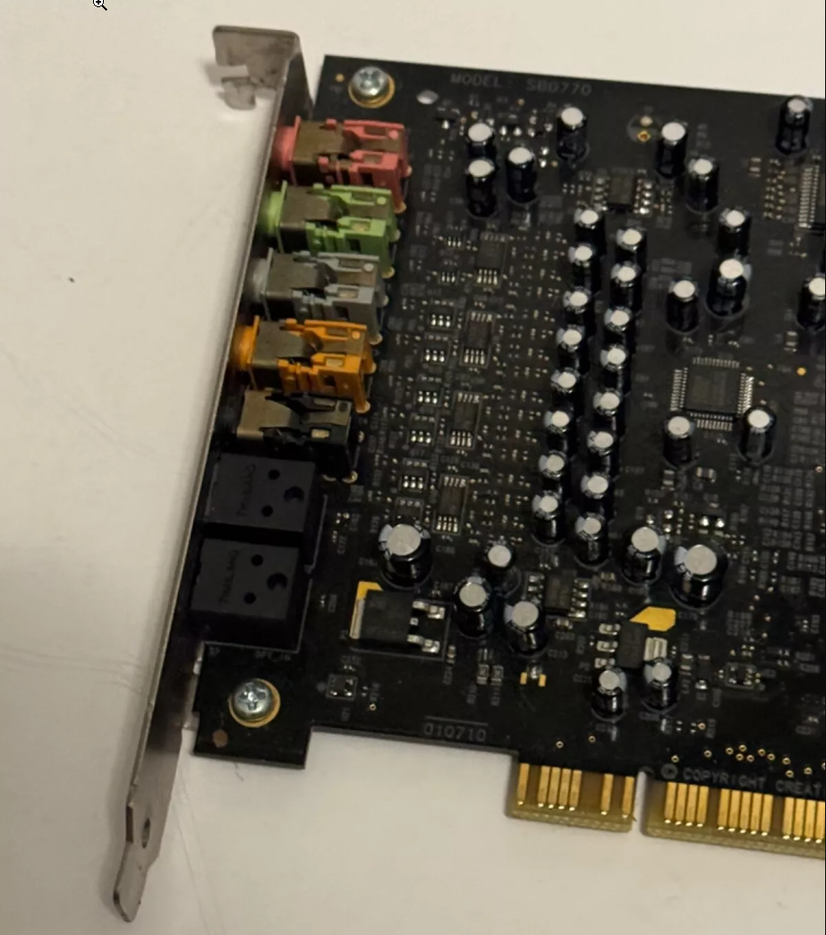 Creative Labs SB0770 Sound Blaster X-Fi 7.1 Channel PCI Sound Card = | eBay
