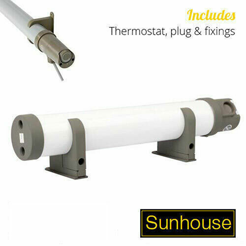 Dimplex Tubular Heater 1ft or 2ft Tube with Thermostat Stat & Brackets ...