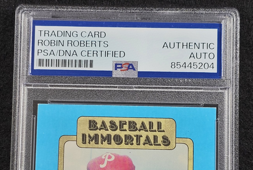 ROBIN ROBERTS Signed Baseball Card-HOF-PHILADELPHIA PHILLIES-PSA | eBay