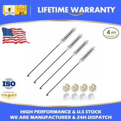 4 New W10780045 Washer Suspension Rod Kit Compatible For Whirlpool ...
