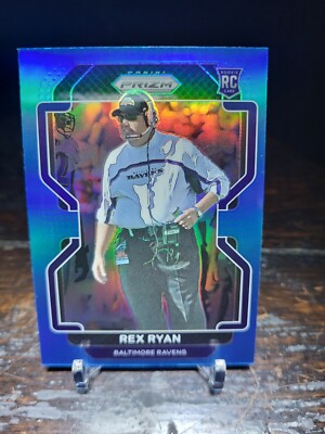 2021 Prizm Rex Ryan Blue Prizm RC Rookie Card SP BALTIMORE RAVENS | eBay