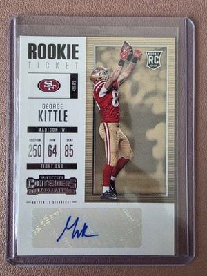 2017 PANINI CONTENDERS GEORGE KITTLE ROOKIE TICKET AUTO #164 49ers RC ...