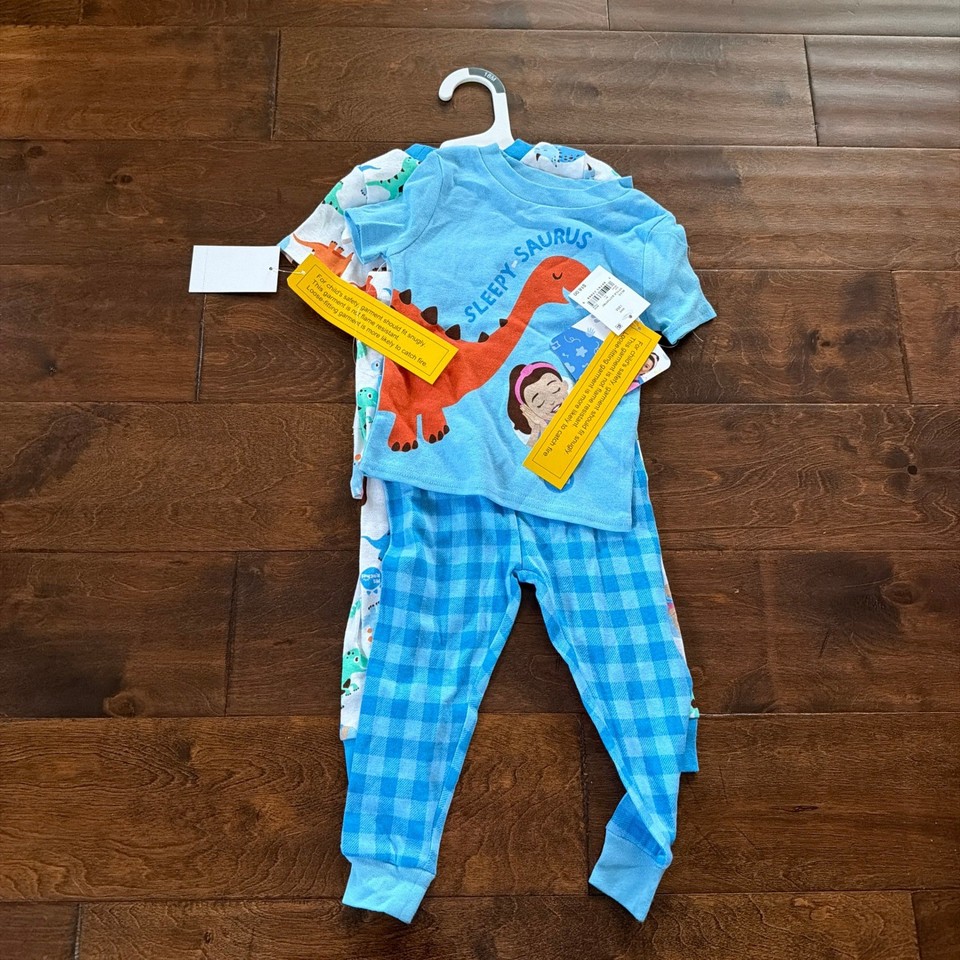 Miss Rachel Boys 18 M Dinosaur Pajamas 4 Piece Set Cotton Sleepwear ...