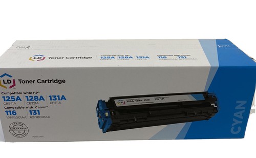 LD Toner Cartridge Cyan Ink HP125A, 128A, 131A Canon 116, 131 | eBay