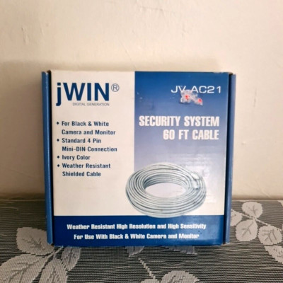 jWIN Security Camera 60ft Shielded Cable 4 Pin Mini-DIN MDIN-6 PS/2 JV ...